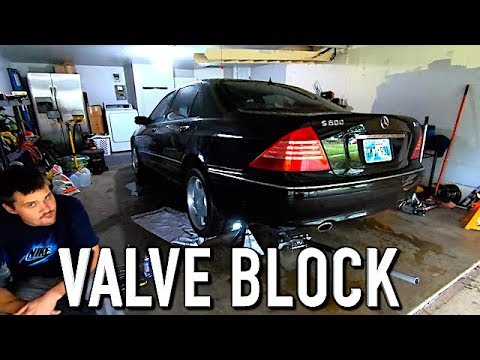 01 Mercedes S600 Valve Block Repair 1 of 2 - YouTube