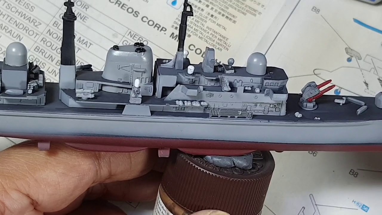 Royal Navy HMS York: washing using Tamiya Panel Line Accent - YouTube