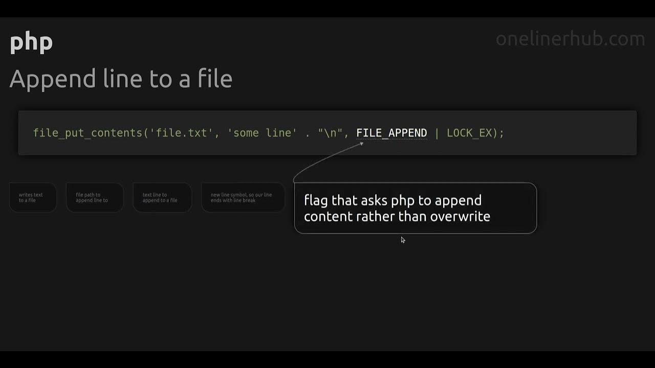 Append line to a file - YouTube