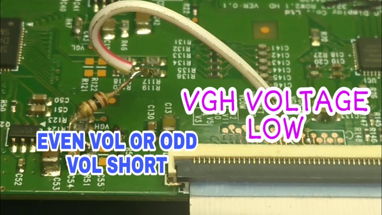 Led panel vgh voltage is Low - YouTube