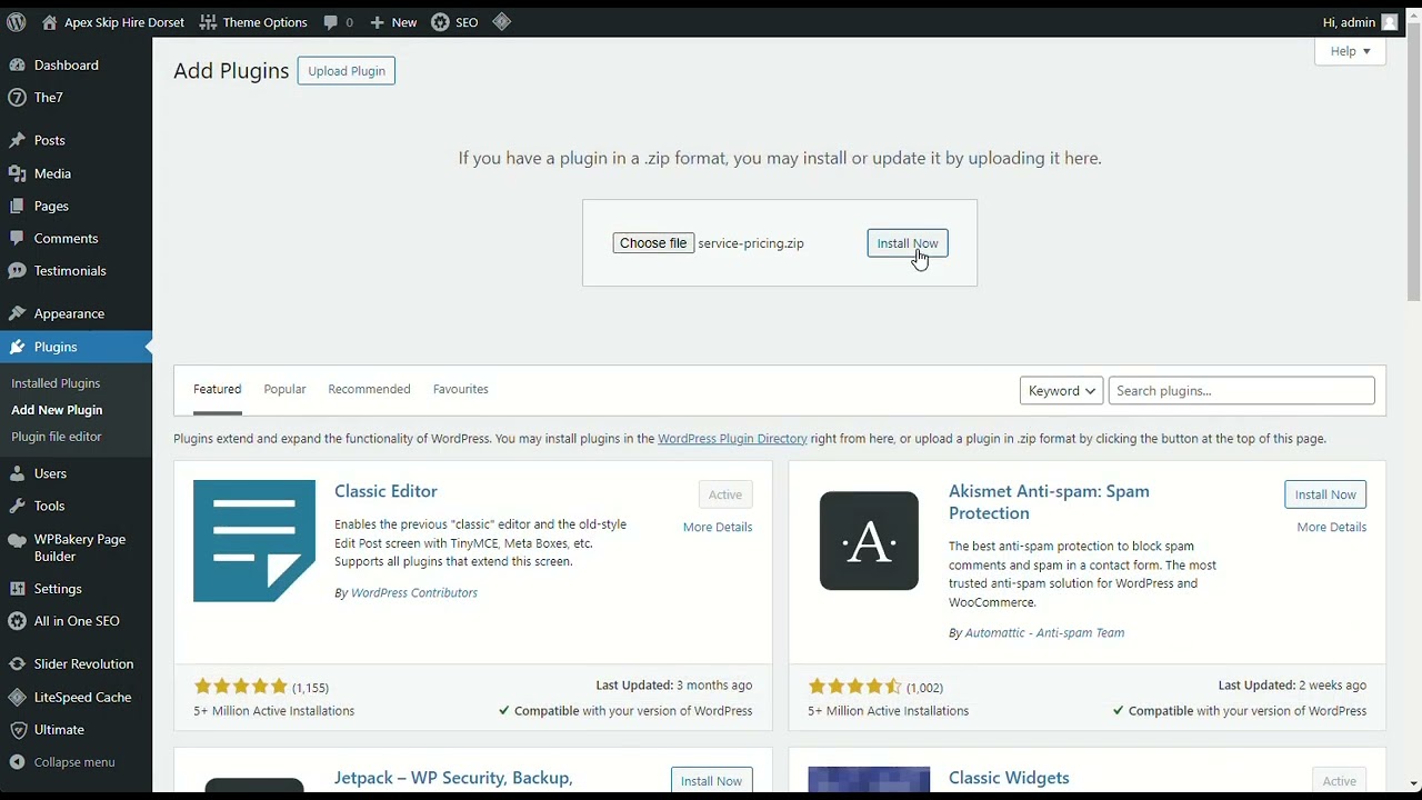 Service Pricing Plugin Documentation & User Guide