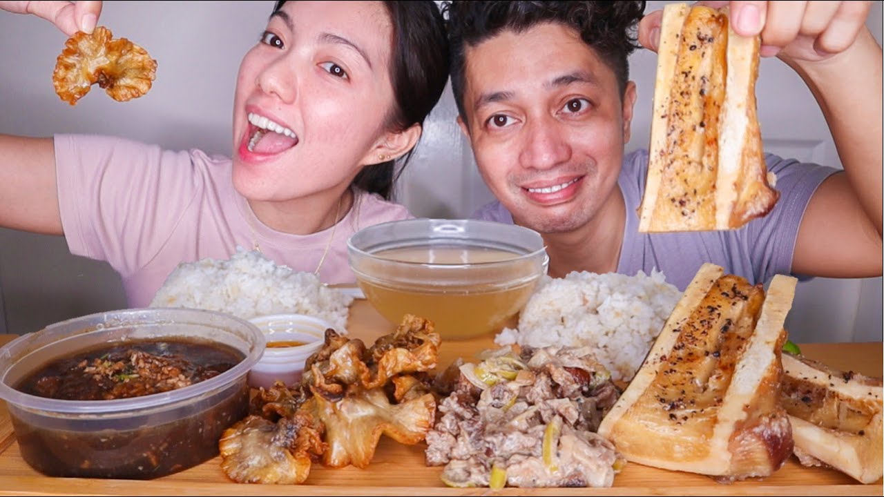 Kapitan Pares Mukbang! Bone Marrow, Pares, Sisig, Chicharong Bulaklak ...
