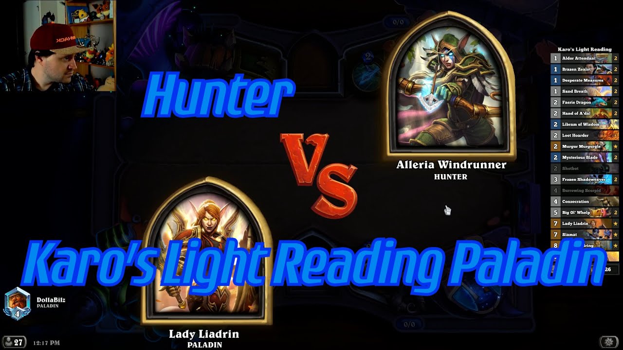 Light Reading Paladin v Hunter | Hearthstone - YouTube