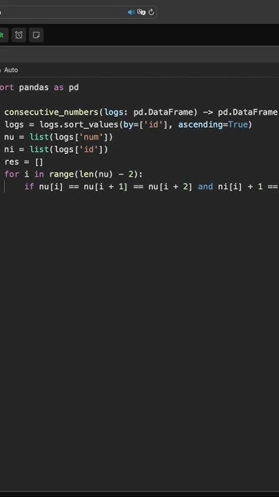 Leetcode #180: Consecutive Numbers #coding #python #programming #code #windows #exam - YouTube