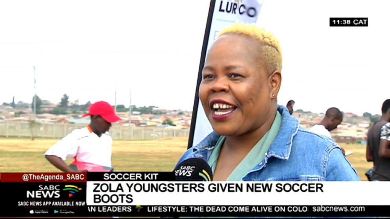 New soccer boots for Zola youngsters - YouTube