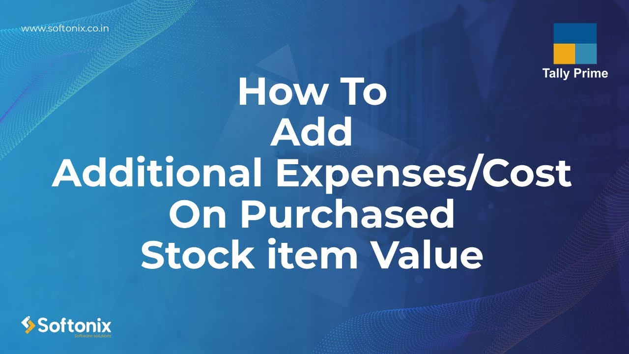 How To Add Additional Expenses/Cost On Purchased Stock item Value # ...