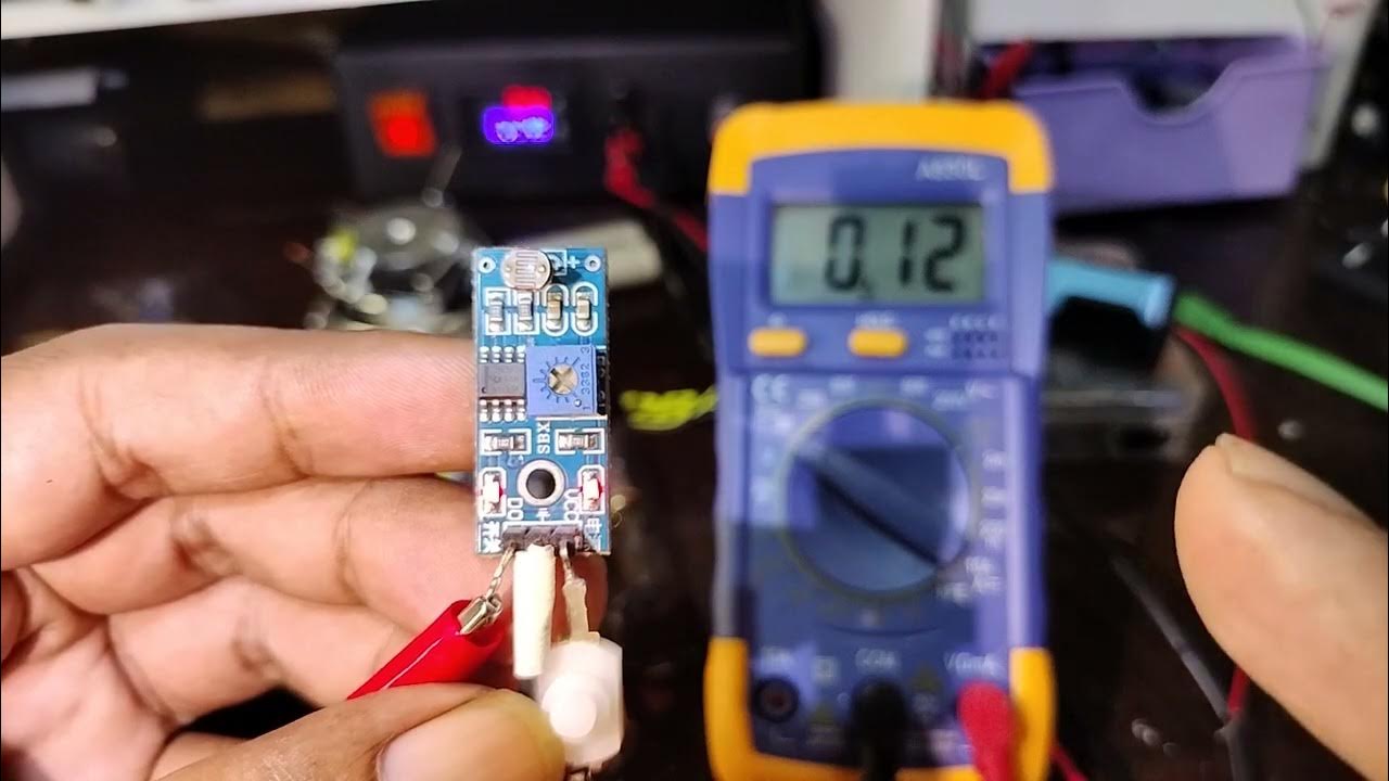 Uji coba LDR Modul (Sensor Cahaya) di Modul Arduino ... DIY skalar ...