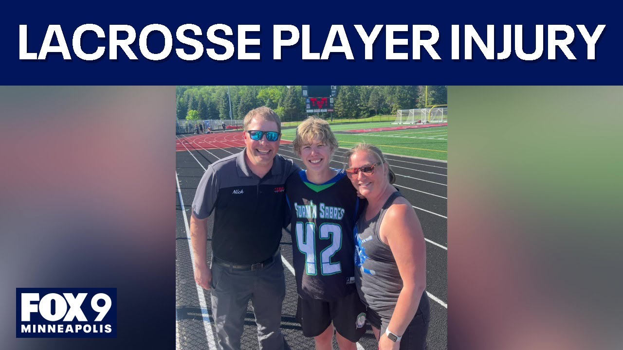 Lacrosse player recovering after brain injury during practice - YouTube