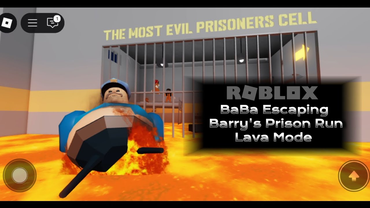 BaBa Escaping Barry's Prison Run Lava Mode In Roblox | Roblox | BaBa ...