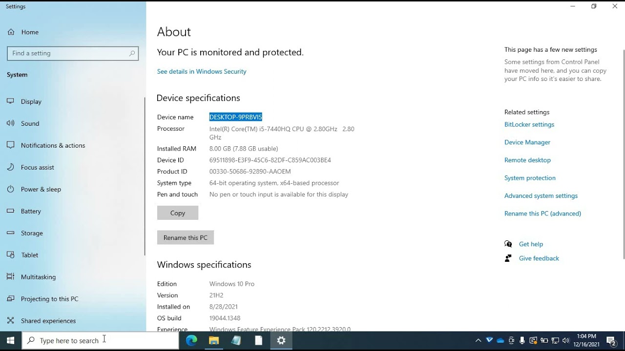 How To Find A Computer Name In Windows 10 YouTube How To Find A Computer Name In Windows 10 YouTube