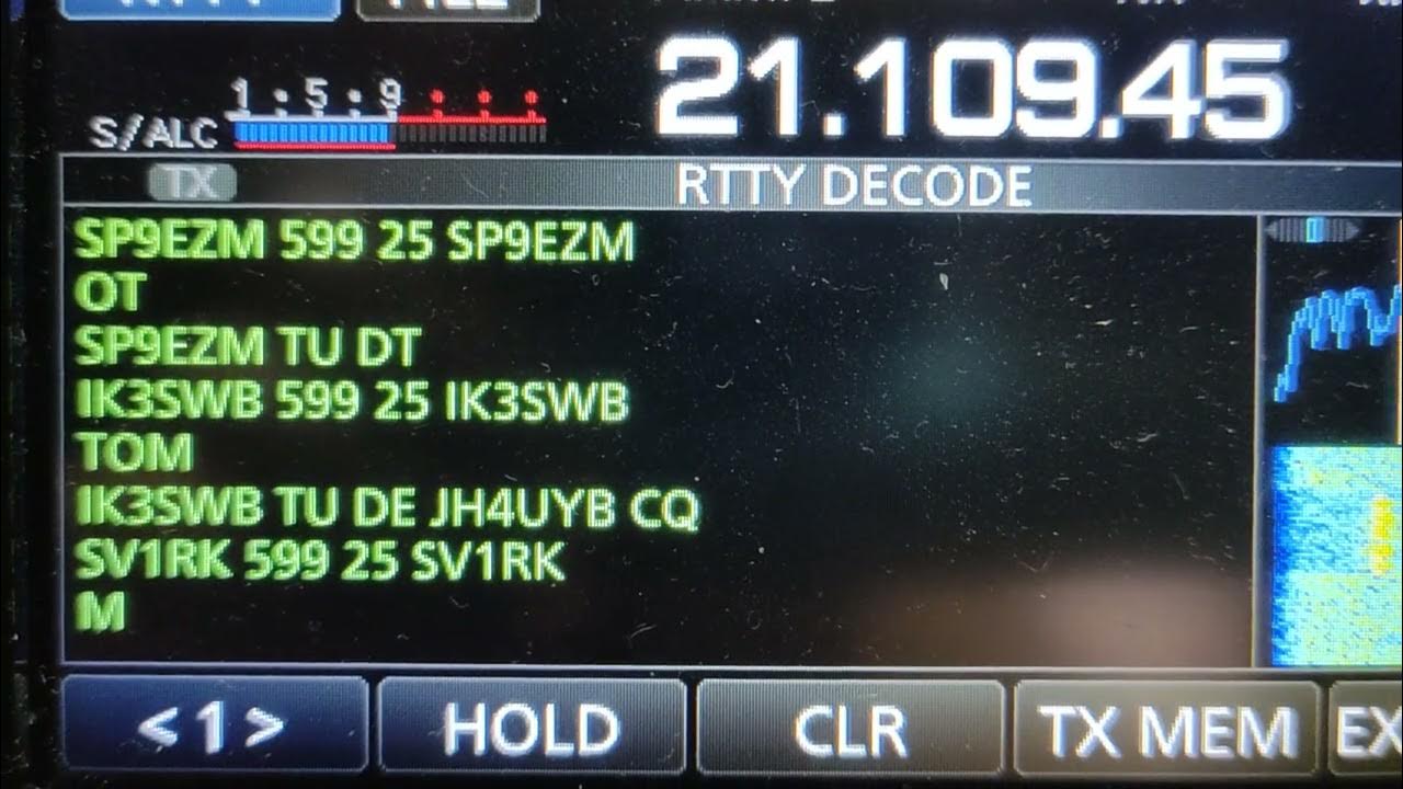 icom ic-705 RTTY Mode decoder test vr2zgr@gmail.com 2022y (V2) - YouTube