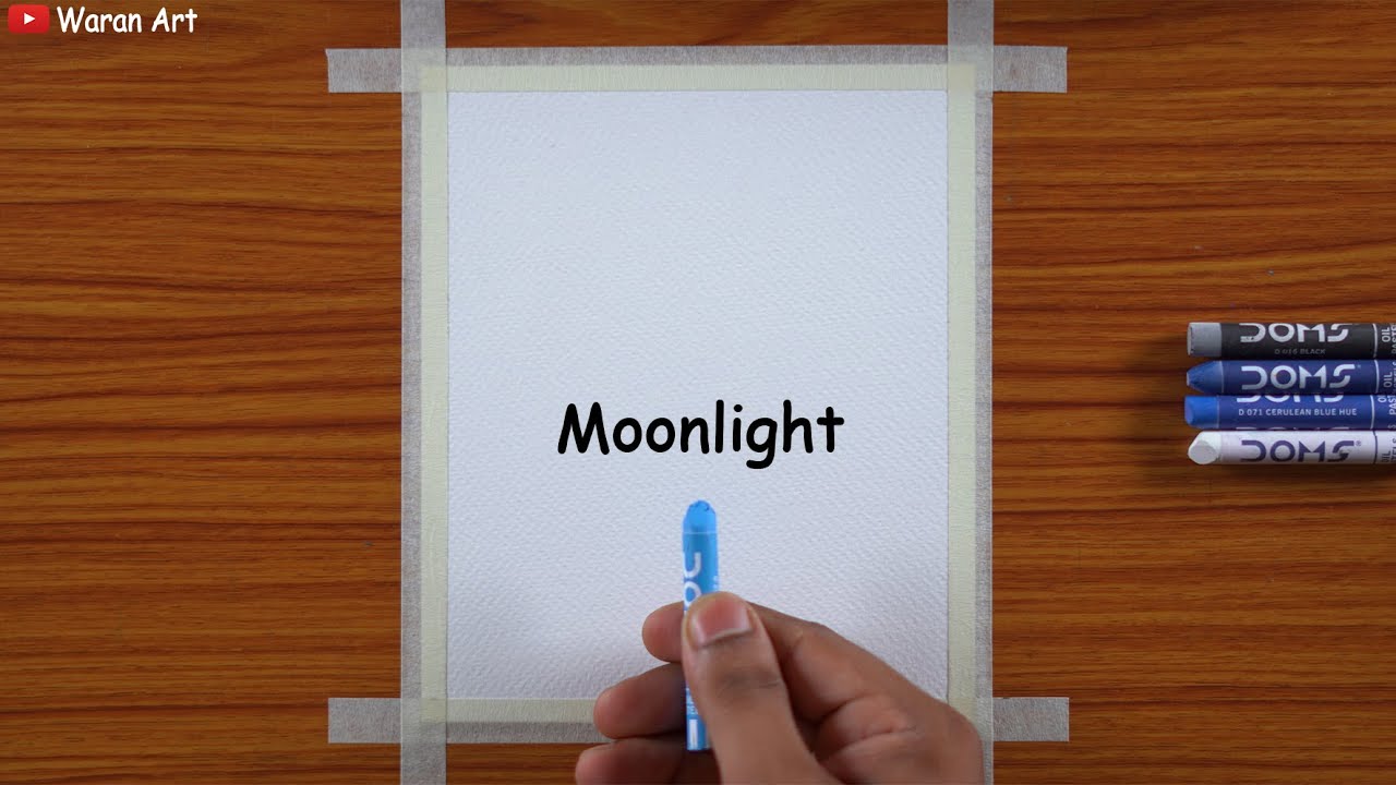 How to Draw Moonlight Scenery easy | Moonlight Scenery Drawing for ...