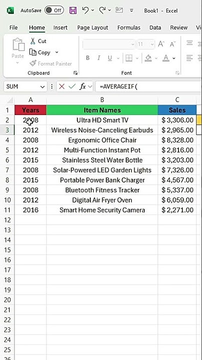 Mastering AVERAGE IF Formula in Excel Made Easy! - YouTube