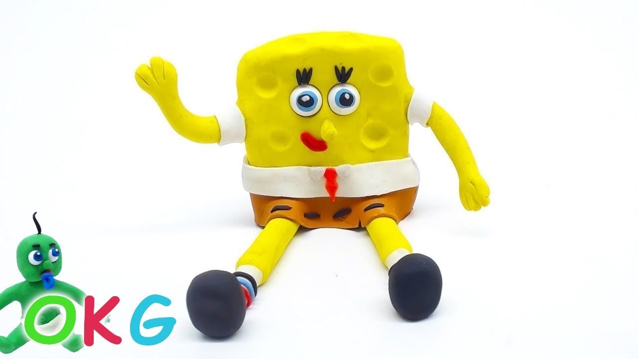 Making SpongeBob SquarePants Animation Play Doh Babies Superhero Stop ...