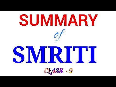 Summary of Smriti - Shri Ram Sharma | Hindi | NCERT | Sanchayan | class ...