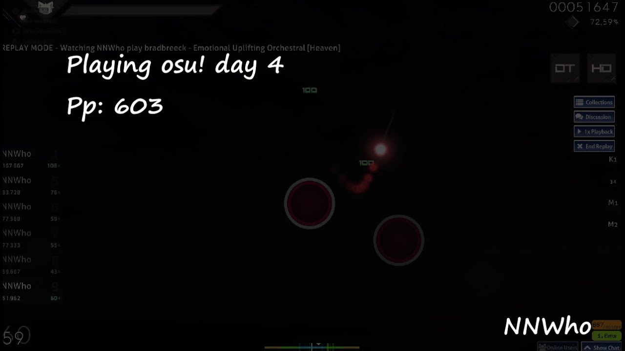 Playing osu! day 4, 603pp - YouTube
