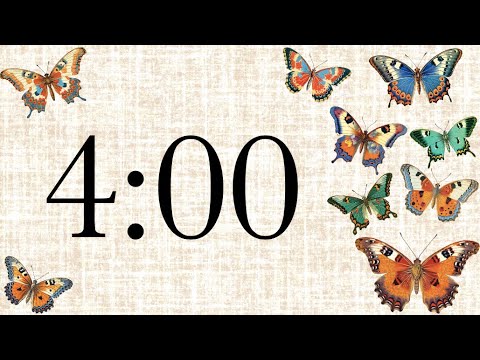 4 Minute Pretty Butterfly Timer (Harp Tones at End) - YouTube