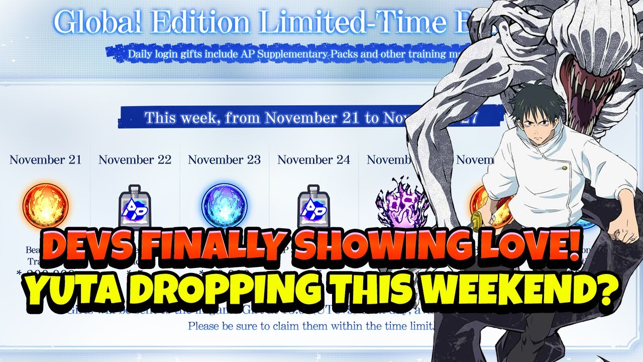 YUTA COMING THIS WEEKEND & DEVS MAKING GOOD MOVES FINALLY! [Jujutsu ...