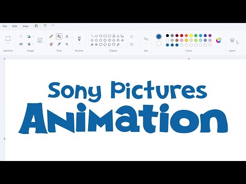 How to draw the Sony Pictures Animation logo using MS Paint | How to ...