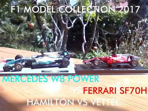 F1 MODEL COLLECTION 2017 MERCEDES W8 POWER VS FERRARI SF70H SEBASTIAN ...