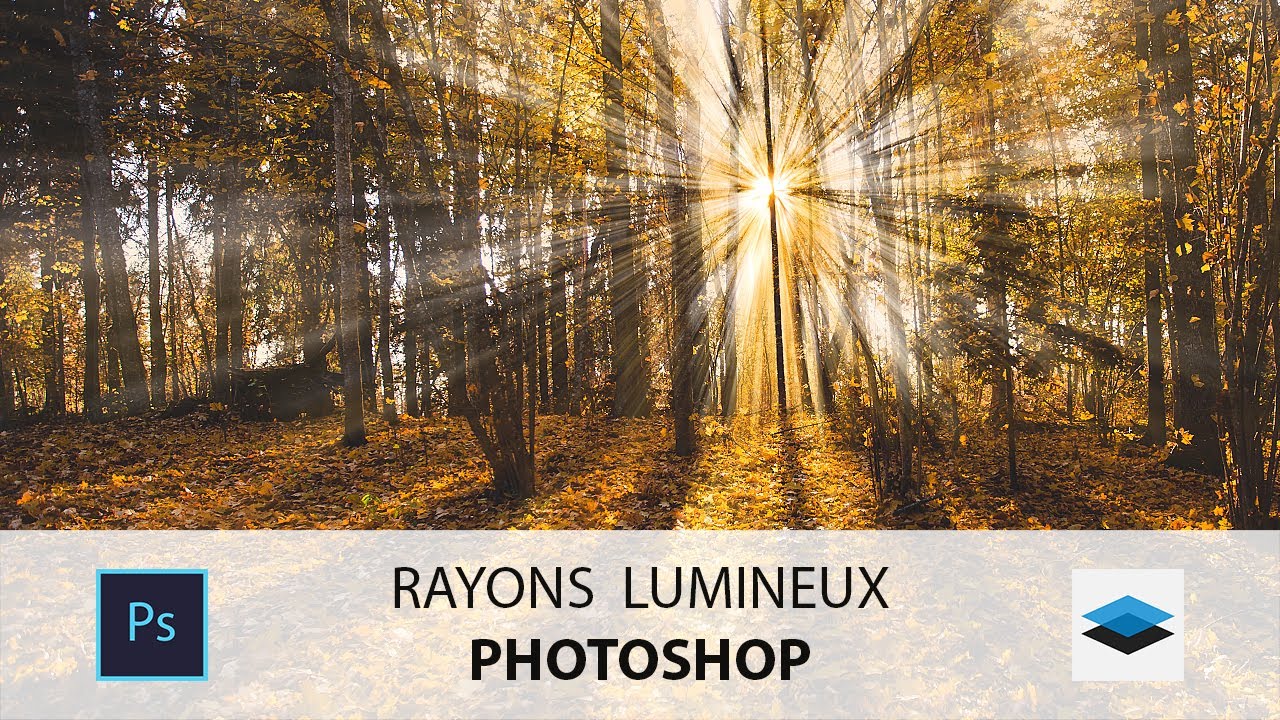 Comment créer des RAYONS LUMINEUX dans PHOTOSHOP - YouTube