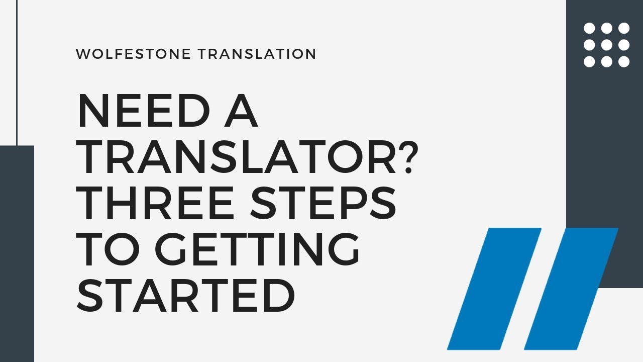 Need a translator? Three steps to getting started - YouTube