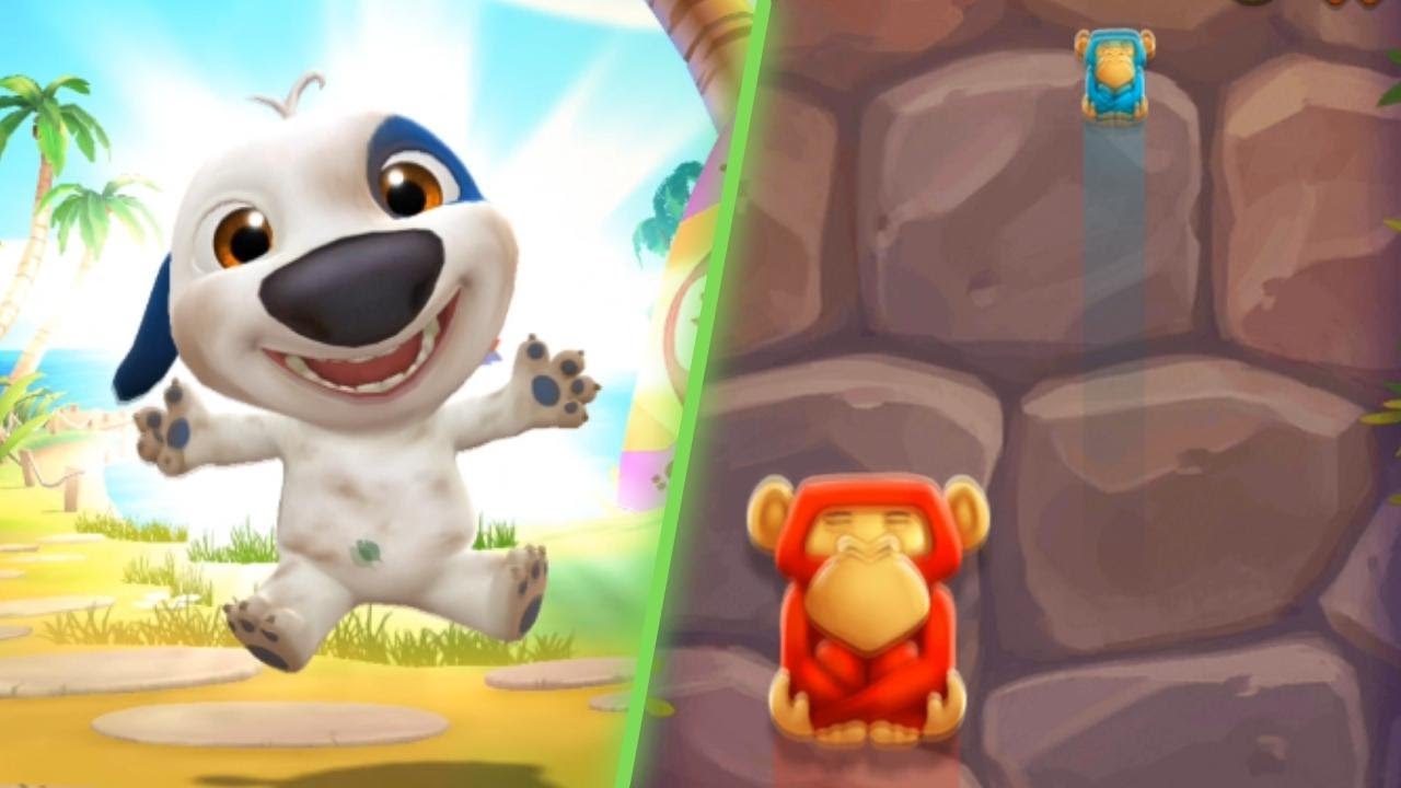 Talking Hank Gameplay Growing up, Eating and Monkey Catch Gameplay ...