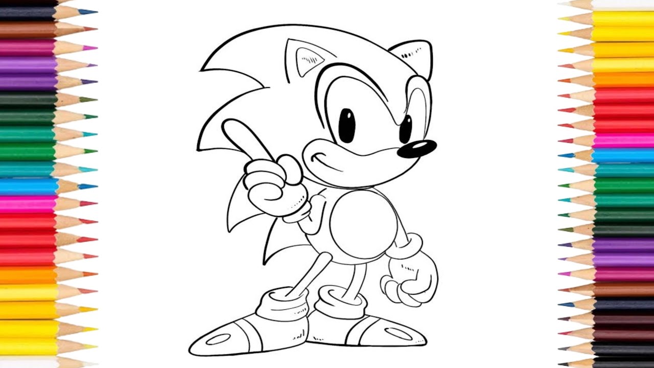 DRAWING, COLORING SONIC || HOW TO A COLOR SONIC || EASY COLORING # ...
