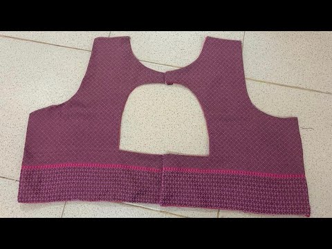 trendy blouse back neck design cutting and stitching full tutorial step ...