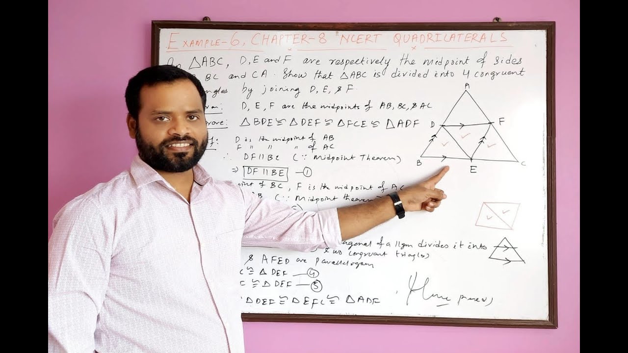 EXAMPLE 6 I QUADRILATERALS I CLASS 9 I MIDPOINT THEOREM I CBSE I # ...