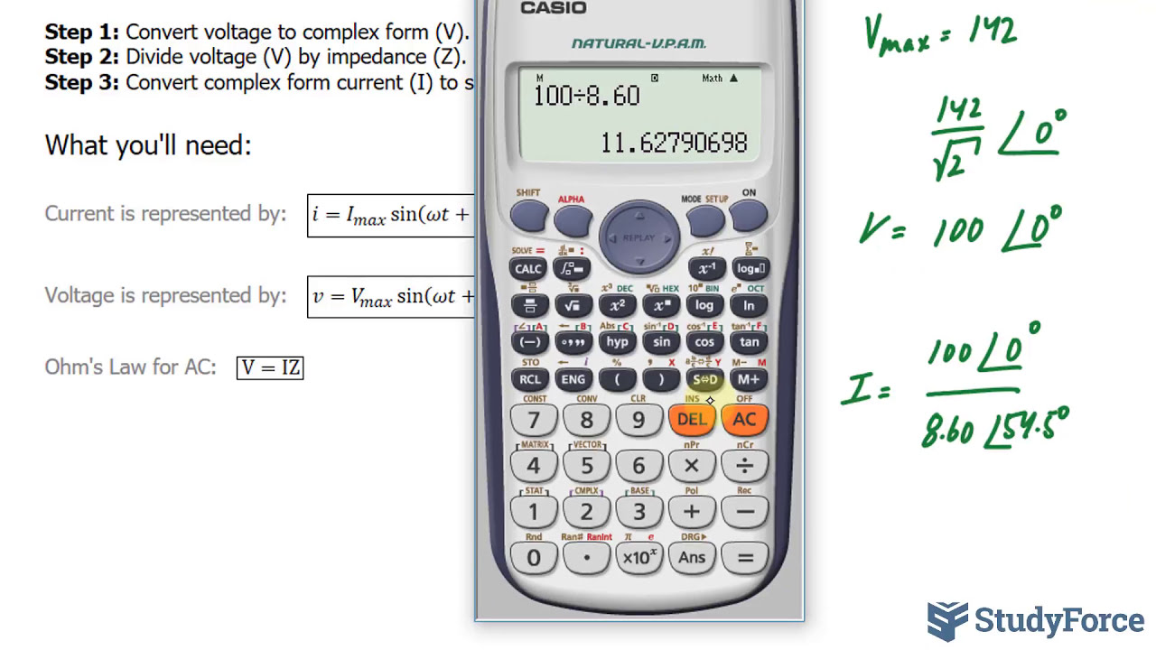 📚 How to write a sinusoidal expression for current when given voltage ...