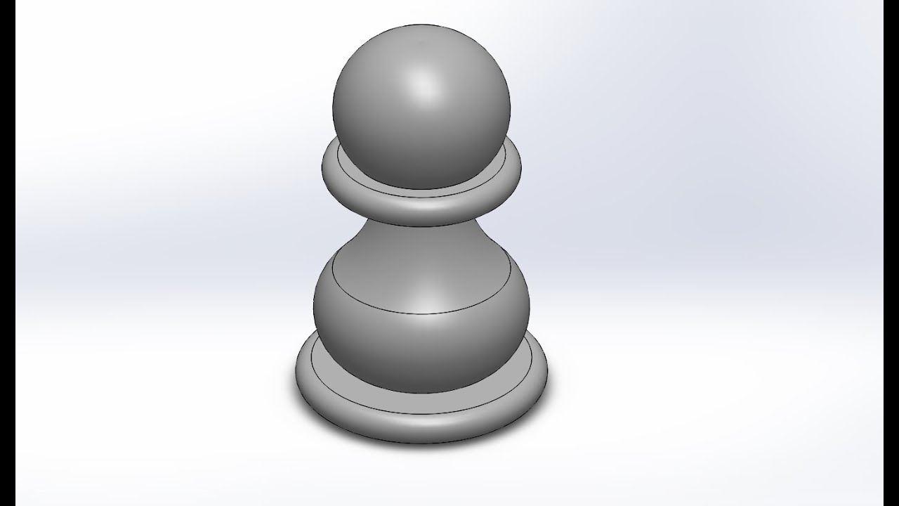 #030 Pawn Chess Coin In Solidworks For Beginners CAD CAM TECH DESIGN ...