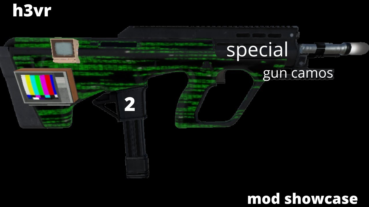 h3vr special gun camos part 2 mod showcase - YouTube