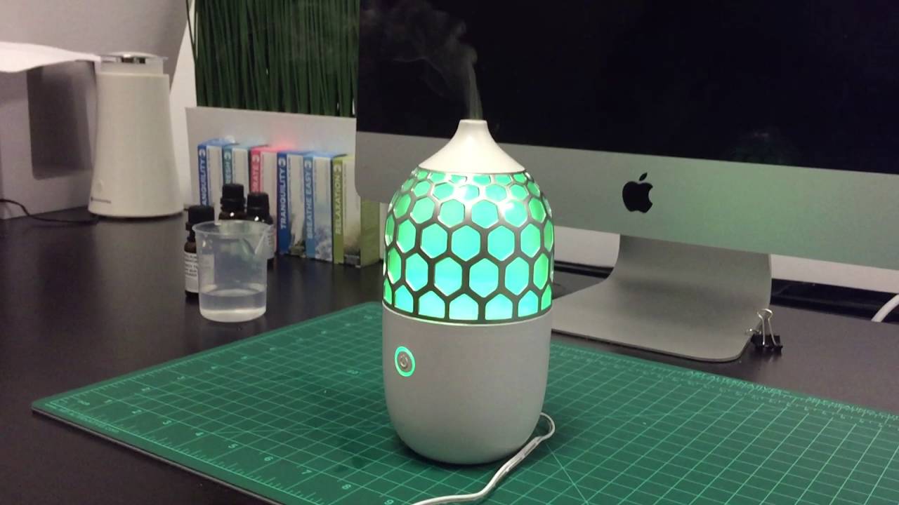 GuruNanda Honeycomb Ultrasonic Essential Oil Diffuser - YouTube
