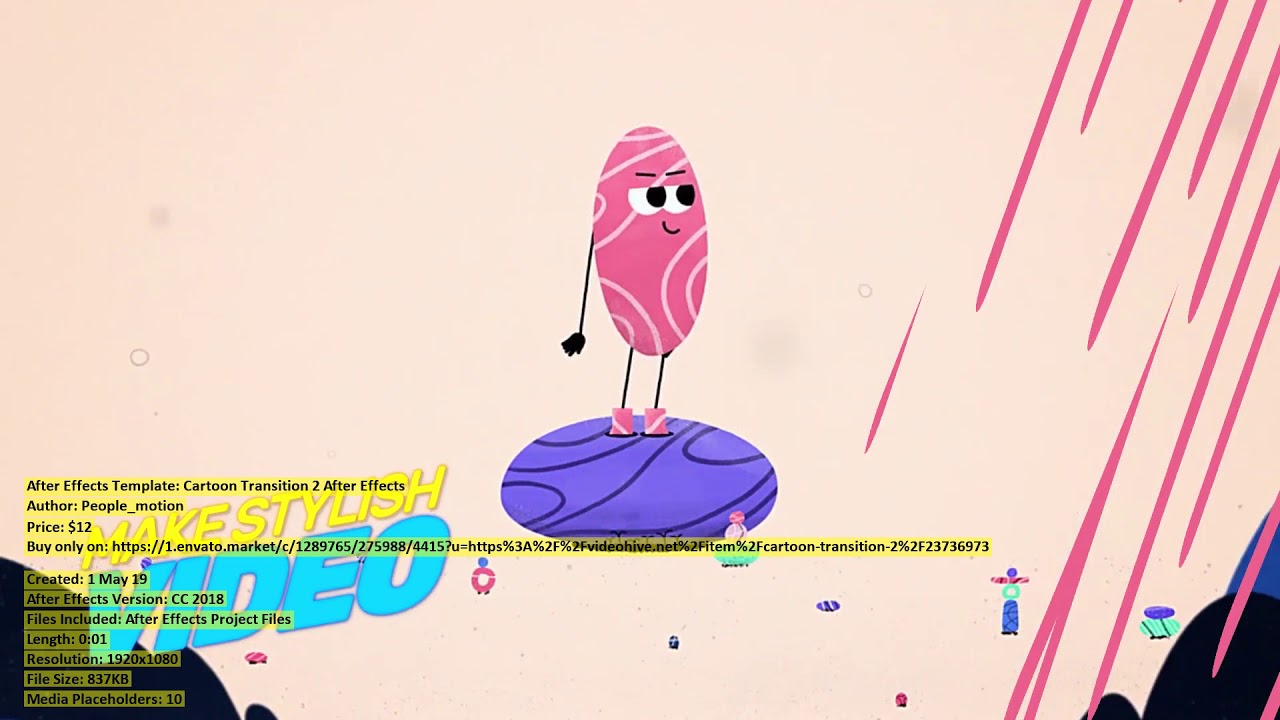 Cartoon Transition 2 After Effects | After Effects Template | VideoHive ...