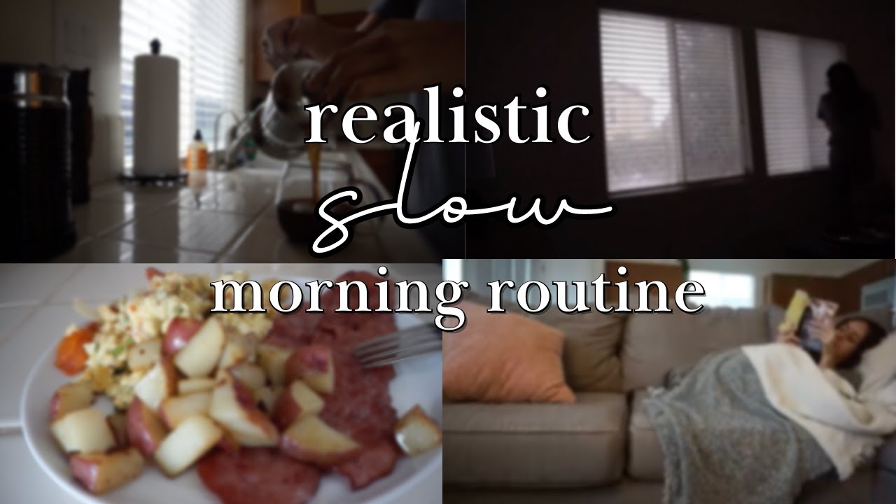 my slow REALISTIC MORNING ROUTINE | a rainy morning - YouTube