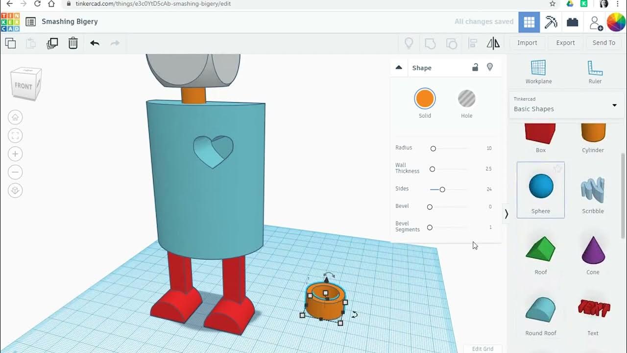 STEAM Lesson: Building a 3D Robot in Tinkercad - YouTube