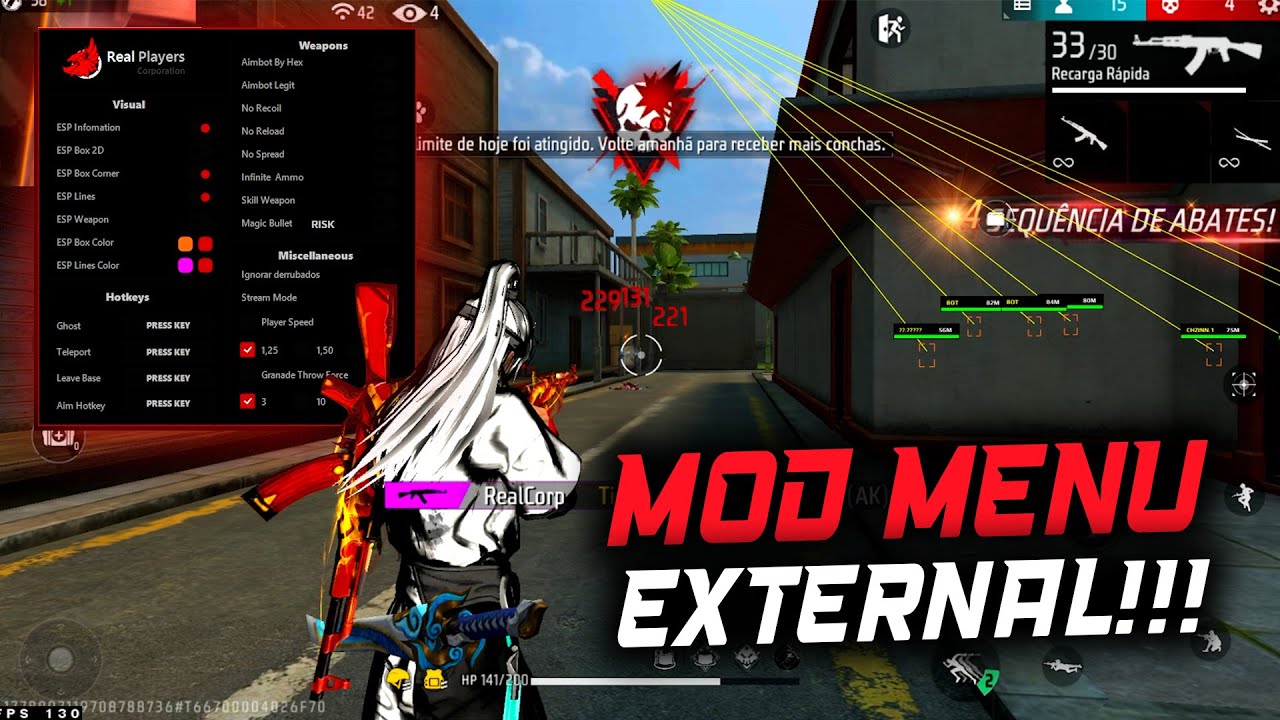 MOD MENU SAFE - MOD MENU AIMBOT MAGIC BULLET REAL PLAYERS - YouTube