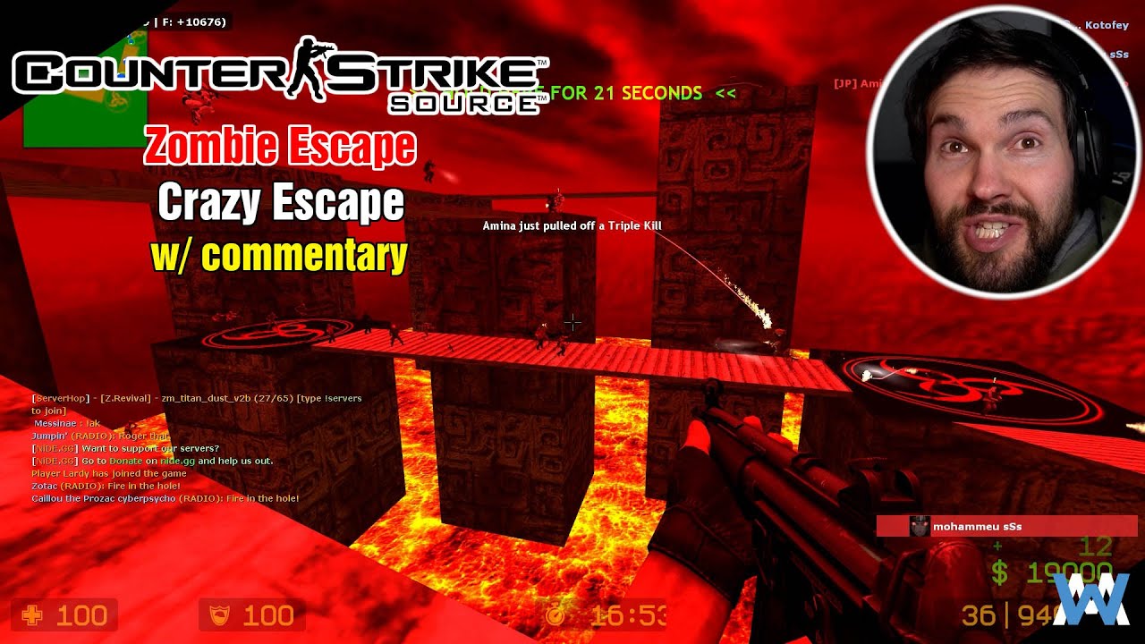 Counter Strike Source Zombie Escape Crazy Escape w/commentary 1440p ...