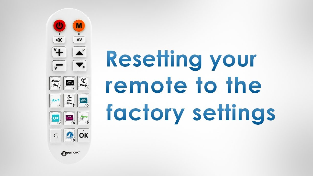 TV-photo 100 Resetting your remote to the factory settings - YouTube