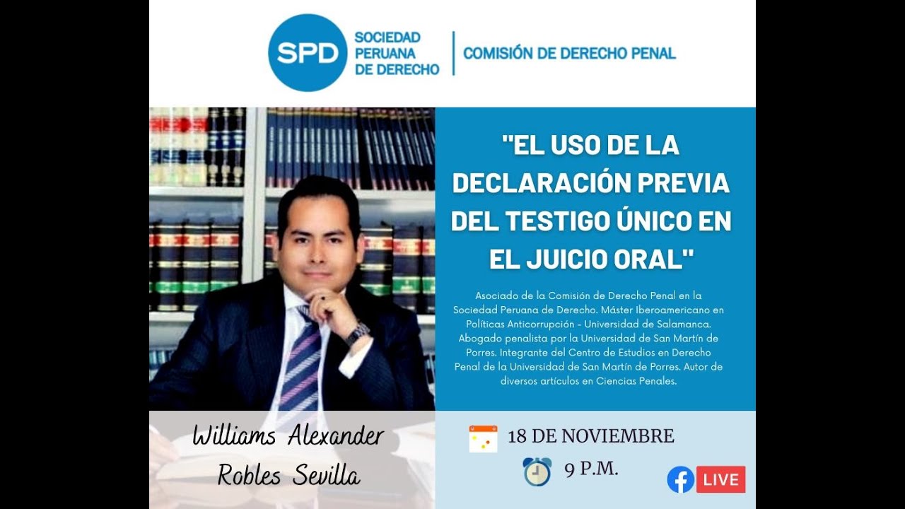 Conferencia - El uso de declaraciones previas del testigo único en ...