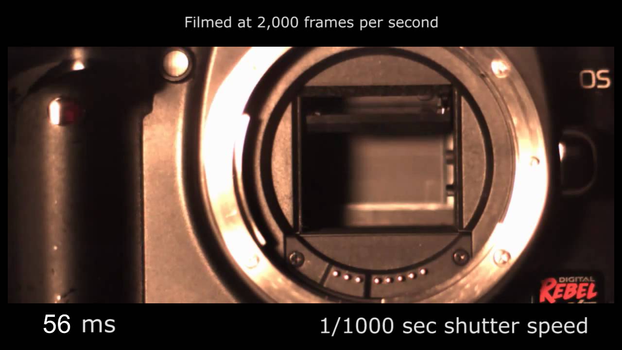 Slow motion camera shutter - Canon TX / 350D 2,000 fps - YouTube
