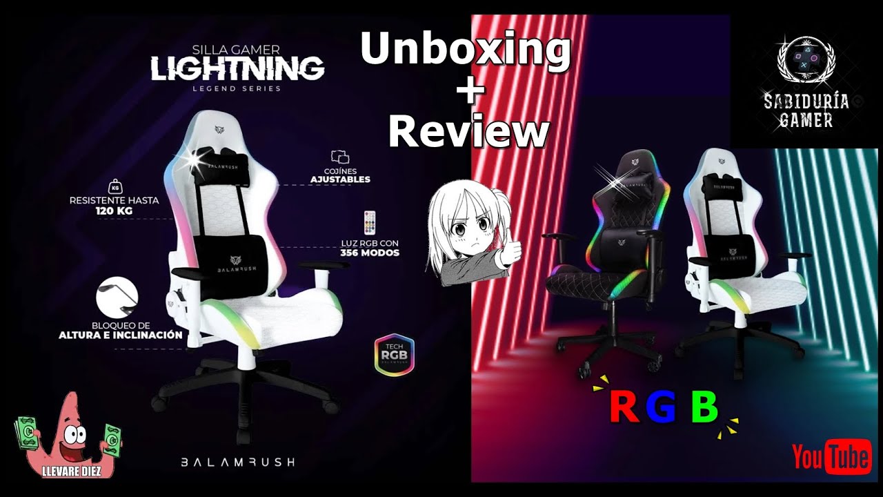 Unboxing: Silla Gamer RGB Balam Rush Lighting Rush RGB Review y Unboxing / Sabiduria Gamer - YouTube