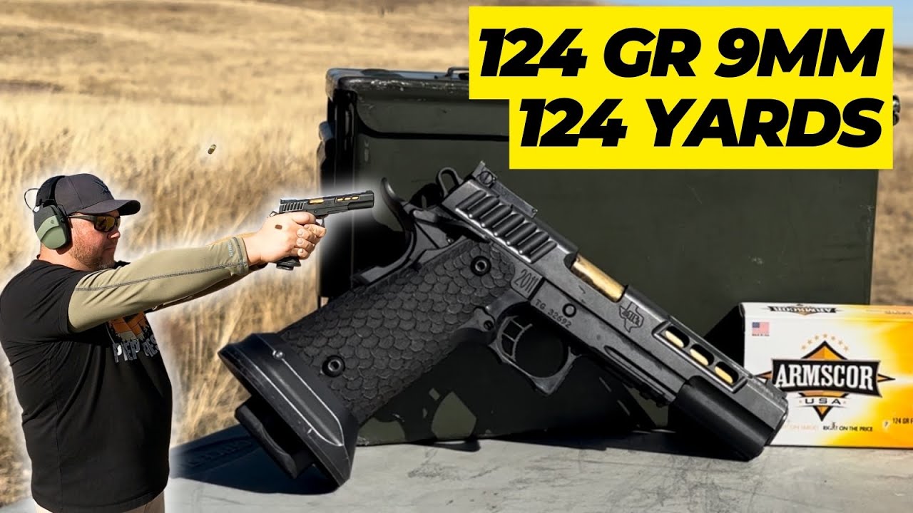 Shooting my STI DVC 3Gun 124 yards because its fun - YouTube