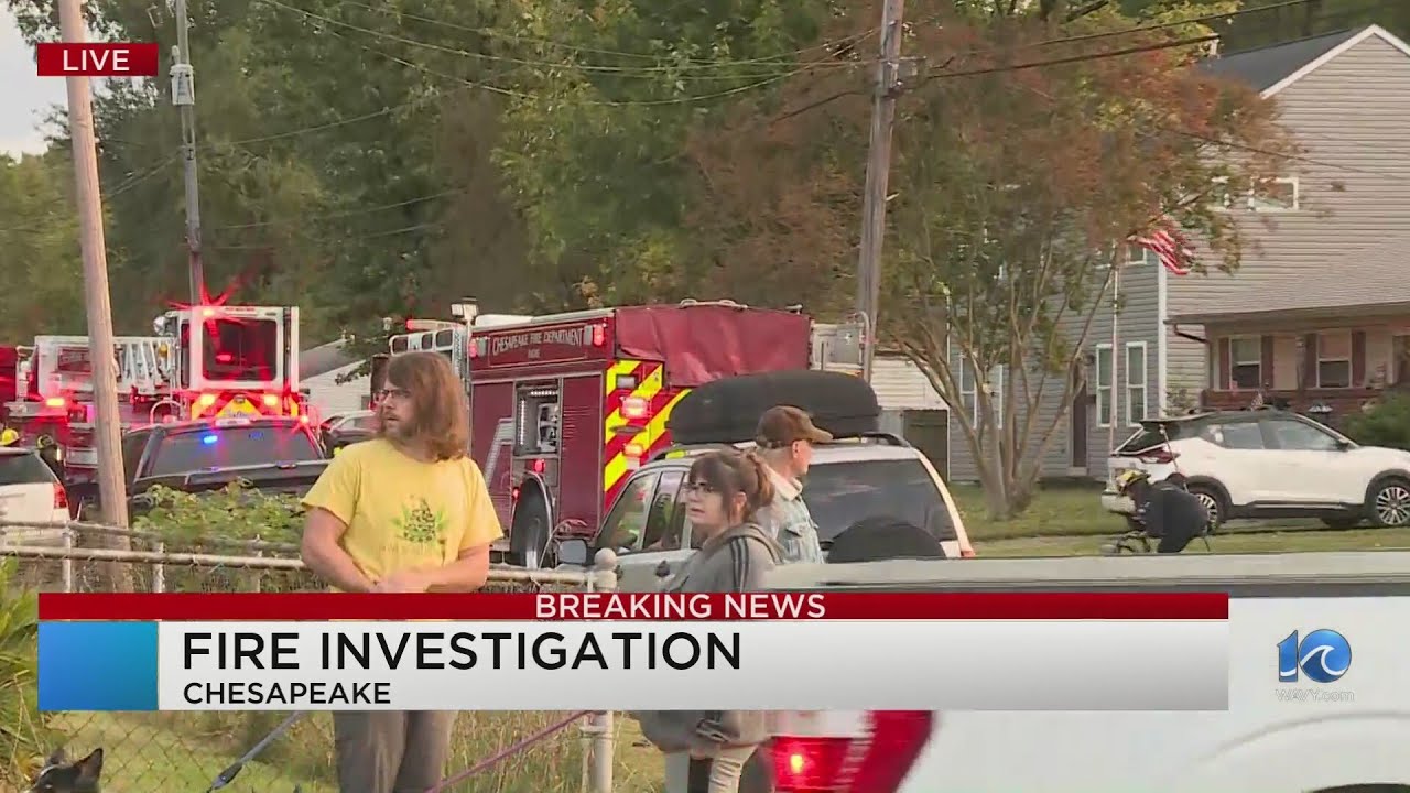Fire crews respond to fire on Southport Ave. in Chesapeake - YouTube