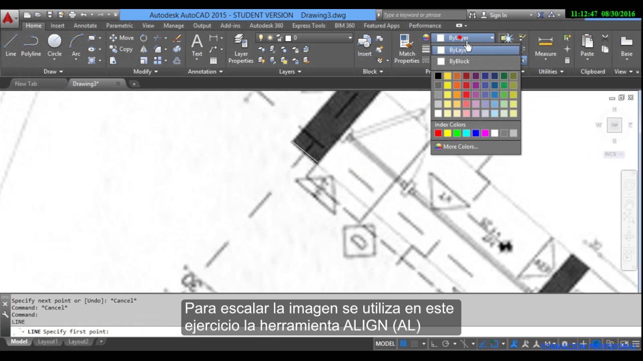 AutoCAD - Limites, insertar, alinear - YouTube