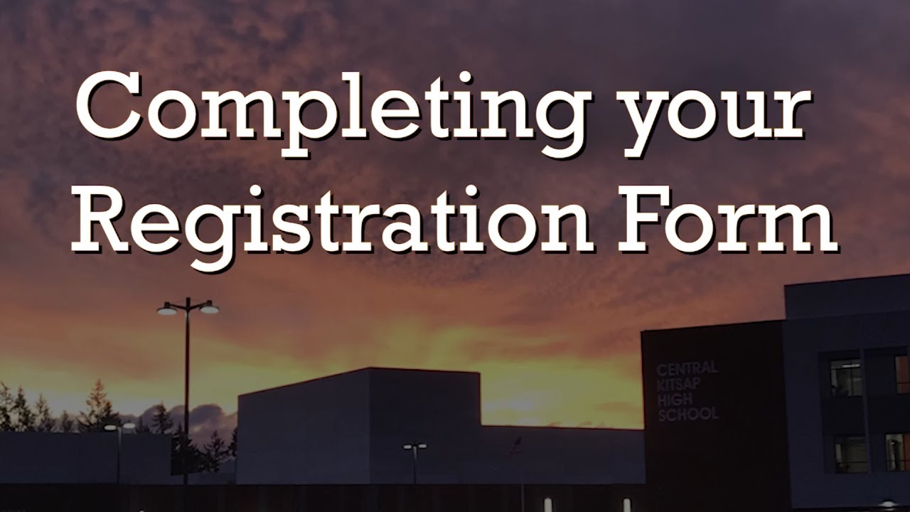 Completing the Registration Form - YouTube