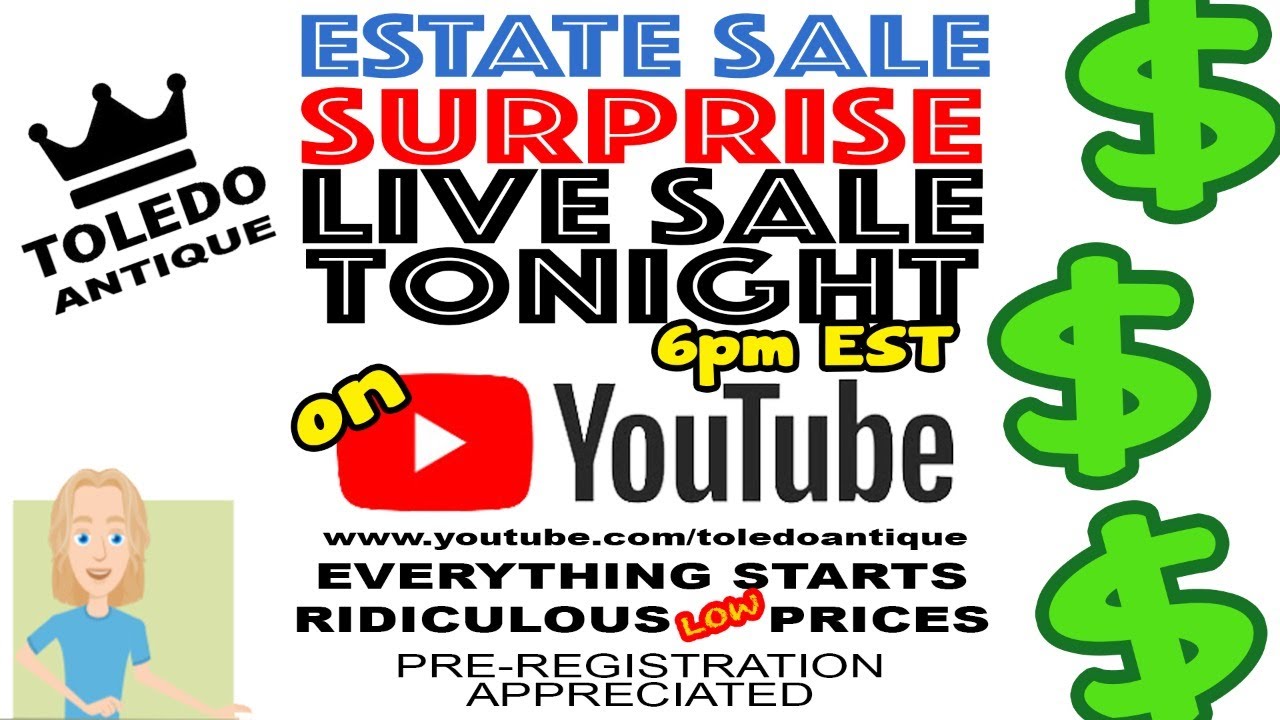 Estate Sale SURPRISE Live Sale Tonight 6pm EST - YouTube