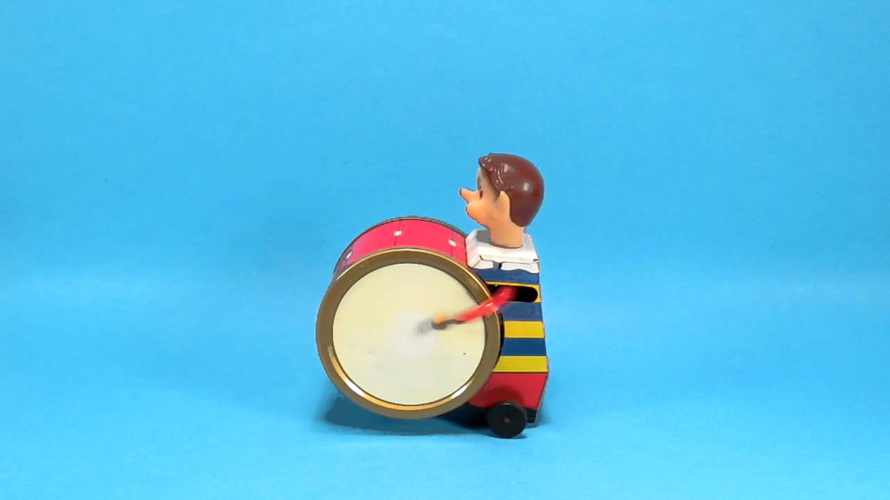 Circus Drummer Wind Up Toy Japan by Daiya.MOV - YouTube