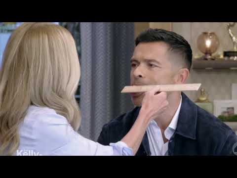 Kelly Ripa measures Mark Consuelos' tongue on Live #NEWS #WORLD #CELEBRITIES #YOUTUBE